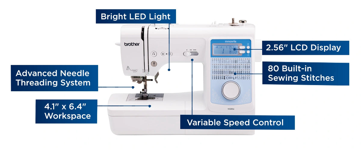 Brother 80 Stitch Sewing Machine (NS80E) – A1 Vacuum & Sewing Reno