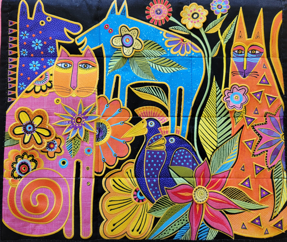 Laurel Burch Kindred Creatures Tiling Scene Fabric Kit – A1 Vacuum ...