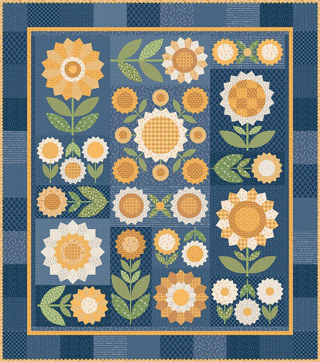 PREORDER Riley Blake Fresh as a Daisy Sew Along Quilt Kit SKU: KT-1813 ...