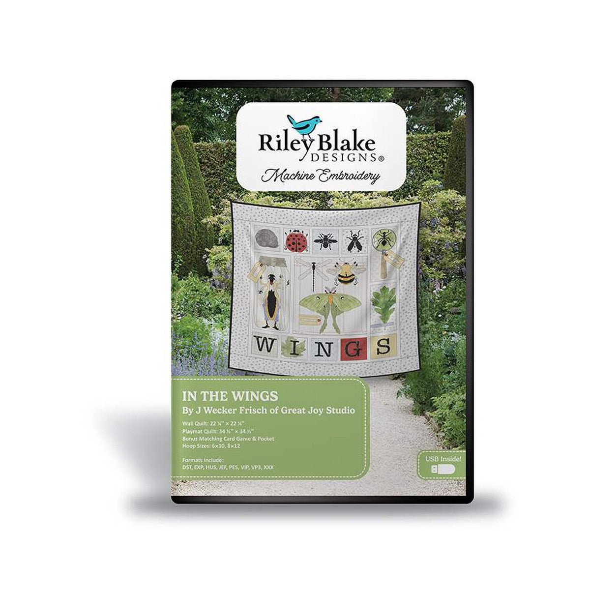 Janet Wecker Frisch for Riley Blake Machine Embroidery In the Wings Qu ...